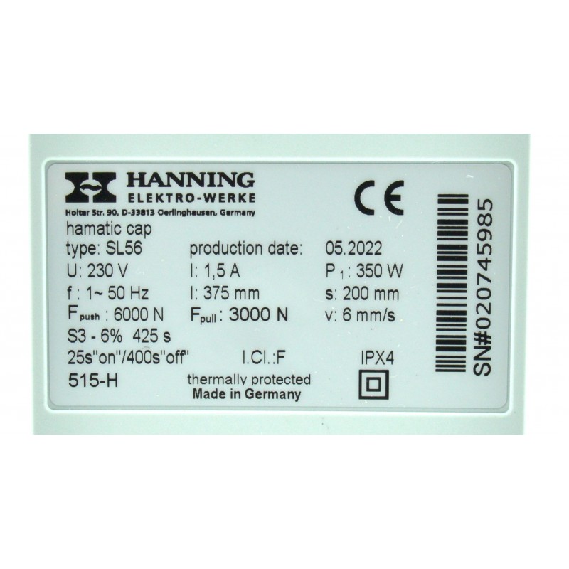 SL56-515 V Accionamiento lineal Hanning