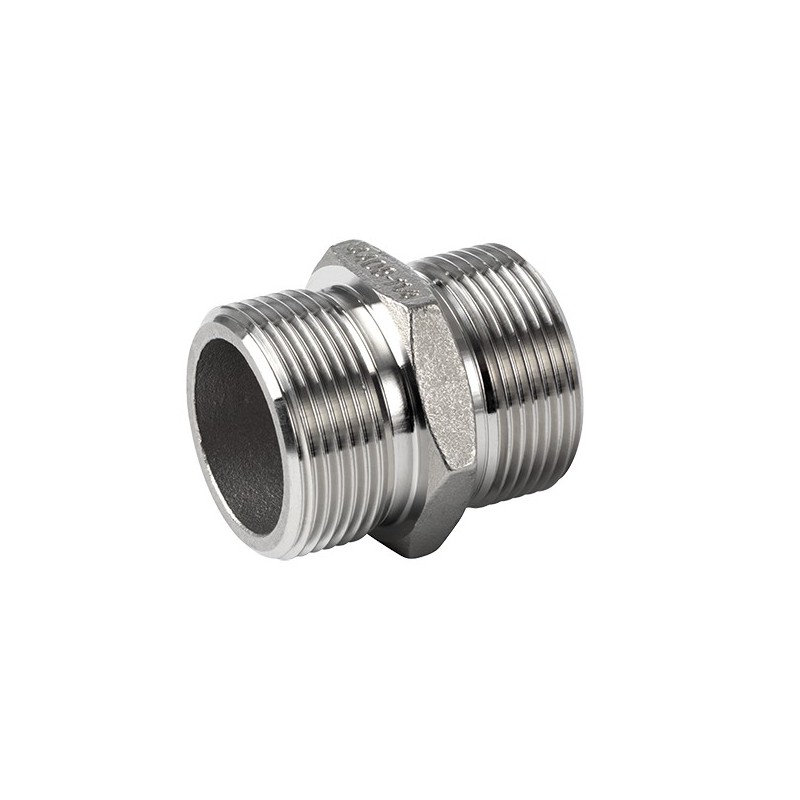 Dubbele nippel RVS 316