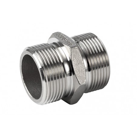 Dubbele nippel RVS 316