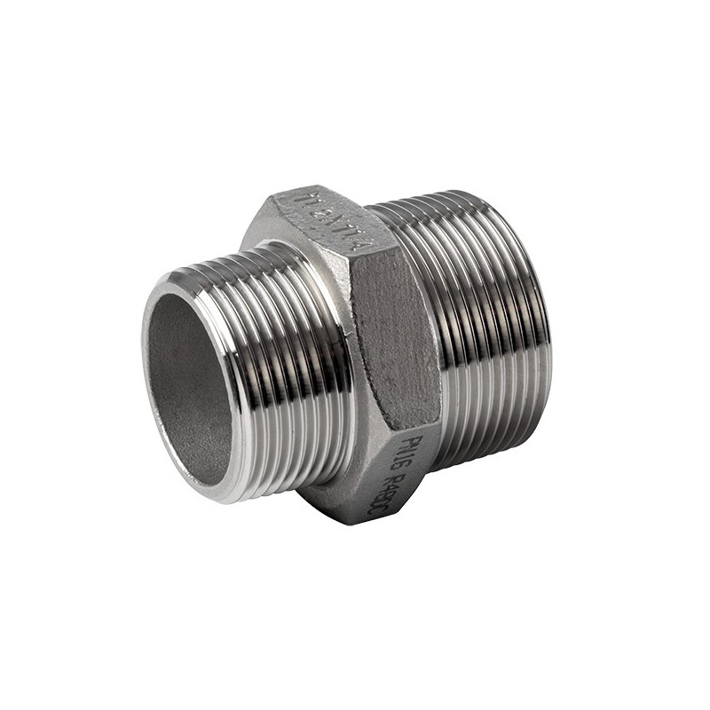 Verloopnippel RVS 316